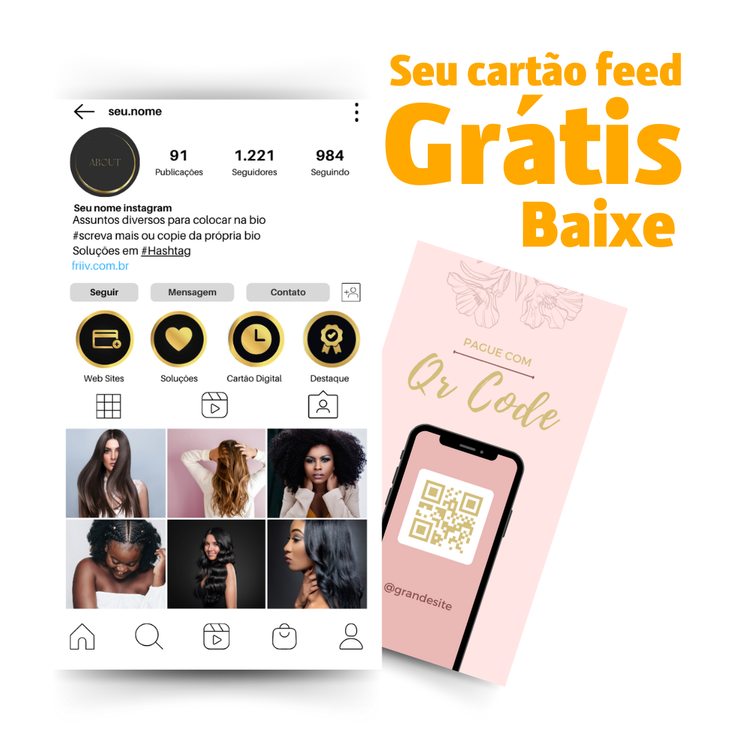 Cartão instagram - Agência friiv Cartão instagram - Agência friiv